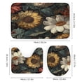 4 Pcs Shower Curtain Sets Boho Floral Shower Curtain Set with Rugs ...
