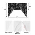 Black Botanical Kitchen Curtains Swag Valance for Windows/Bathroom/Cafe ...