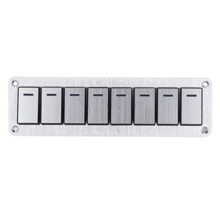 Aramox Toggle Switch Panel, Rocker Switch Panel 8 Gang 5 Pin LED Single ...
