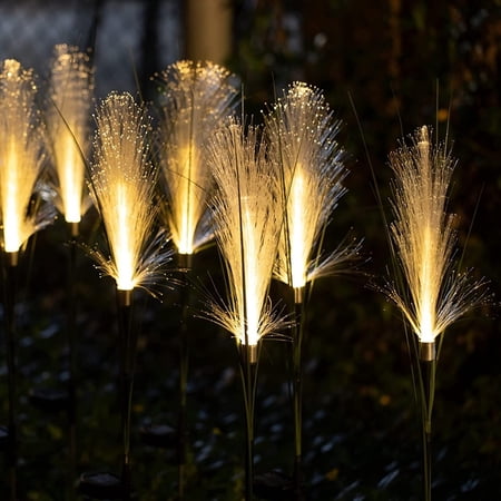 Solar Lights Outdoor Garden Decorative Artificial Pampas Grass Plant ...