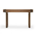 Michael Amini Brooklyn Walk Wood & Metal Console Table - Burnt Umber ...