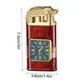 HOZVOMI Electroplated Quartz Dial Windproof Lighter with Visible Window ...