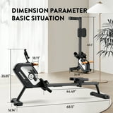 Pooboo Magnetic Rowing Machines Rower Foldable with 8 Level Resistance ...