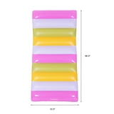 Packed Party Inflatable Striped Pool Lounger for Adults, Durable and ...