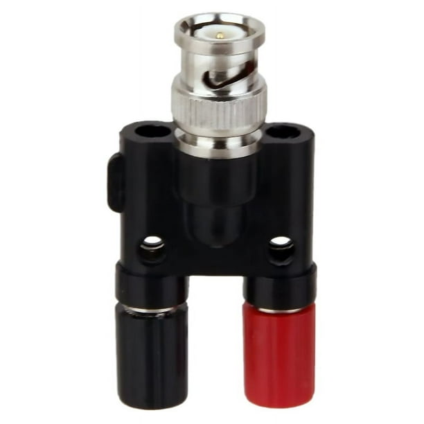BNC Plug 4mm Banana Plug Splitter Connector BNC Male Plug to 2 x 4mm ...