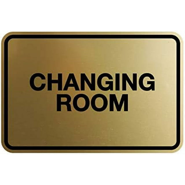 classic changing room sign (brushed gold) - medium - Walmart.com