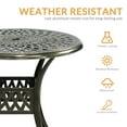 W WARMHOL Outdoor Cast Aluminum Patio Table, 31” Round Bistro Table ...