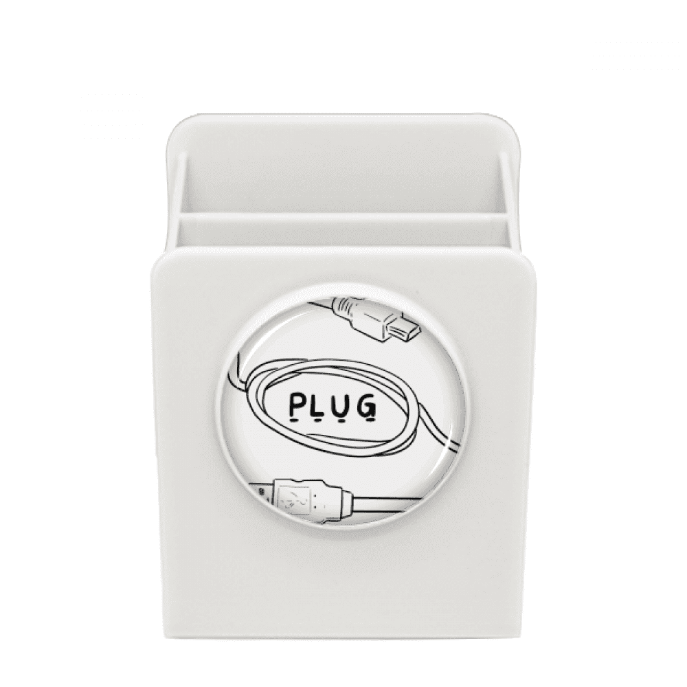 Data Wire USB Plug Line Hand-drawing Desk Pencil Holder Cup Pen ...