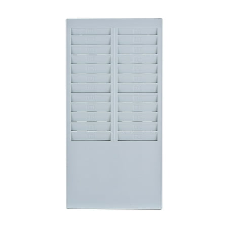Time Card Holder, DOYO Time Card Rack Wall Mount Holder 24 Pocket Slot ...