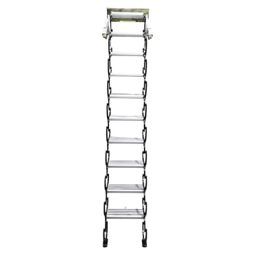 INTSUPERMAI Narrow Wall Mounted Folding Ladder Loft Stair 12 Steps ...
