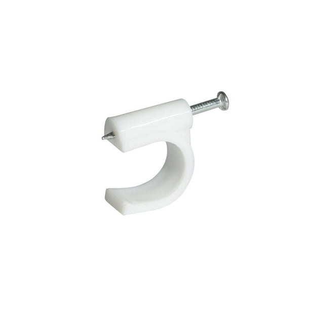 Surtek White Coaxial Cable Clips 6 mm, 20 Pieces - Walmart.com
