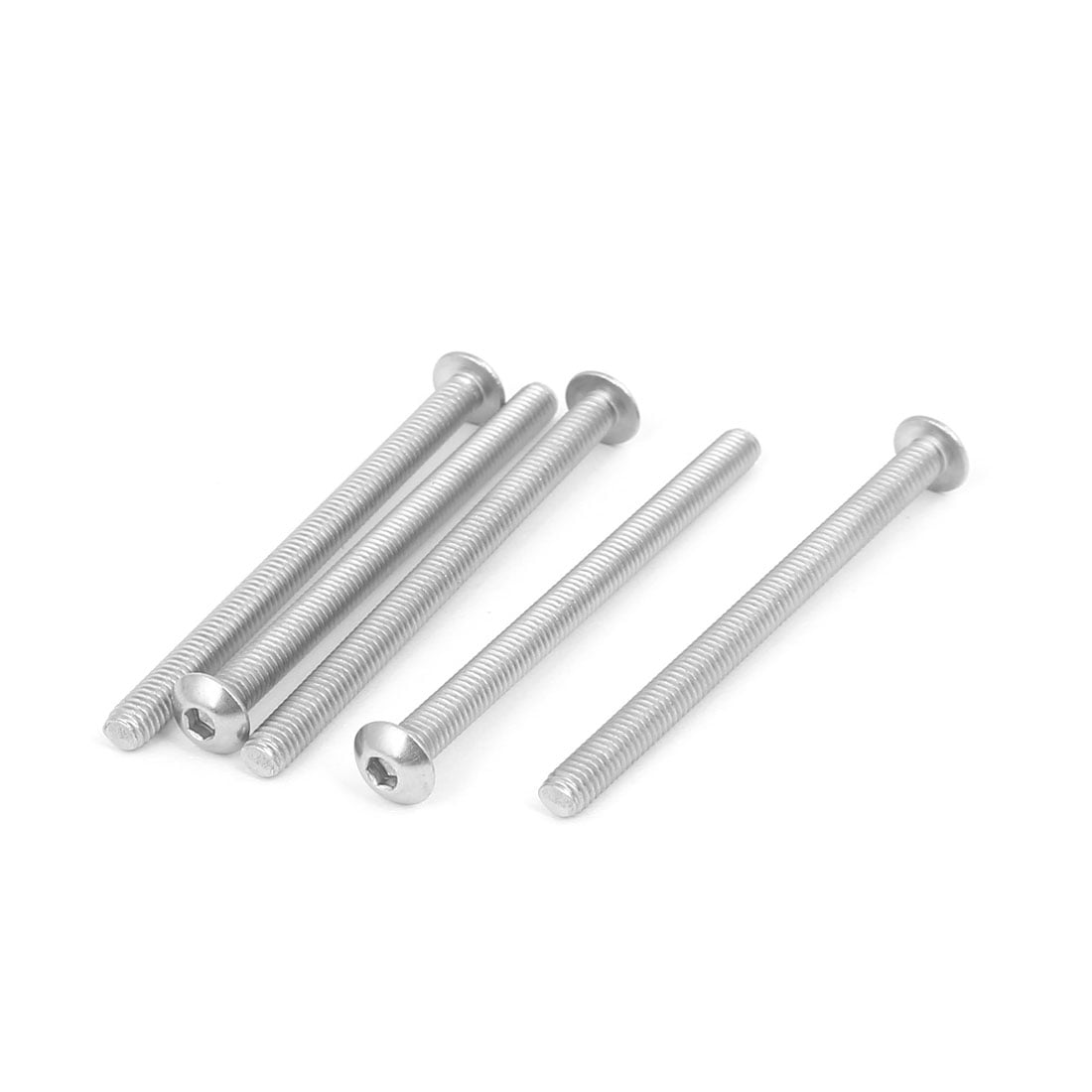 M4x55mm 316 Stainless Steel Round Button Head Hex Socket Cap Screw Bolt ...