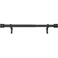12-20 inch Short Adjustable Matte Black Curtain Rods,1 inch Diameter ...