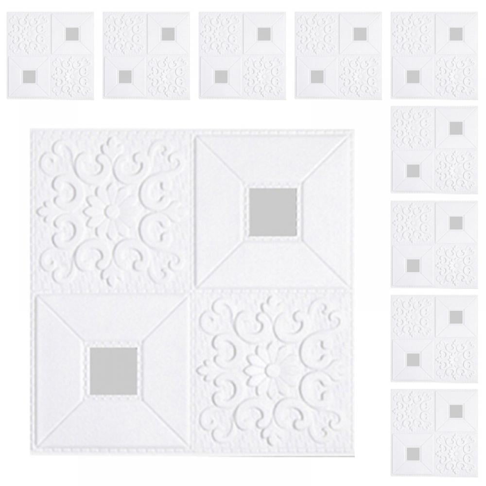 PROJECTRETRO 10PCS 35*35CM 3D Wall Panel Self-adhesive Ceiling Wall ...