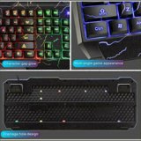 Rainbow Backlit Gaming Keyboard and Mouse Combo Set USB Keyboard RGB ...