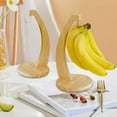 Banana Hanger Stand Wooden Fruit Holder For Kitchen Countertop ...