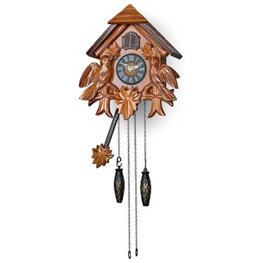 Oversized Rustic Wall Clock, Battery Operated, Roman Numerals, Brown ...
