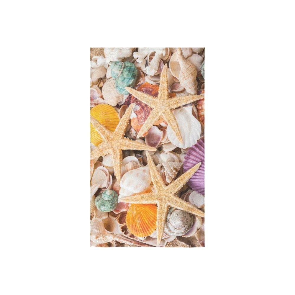 ZKGK Three Starfish Seashell on Beach Hand Towel Bath Bathroom Shower ...