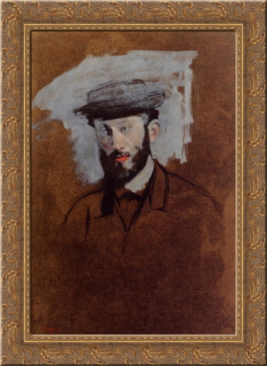 Portrait of Eugene Manet (study) 24x18 Gold Ornate Wood Framed Canvas ...