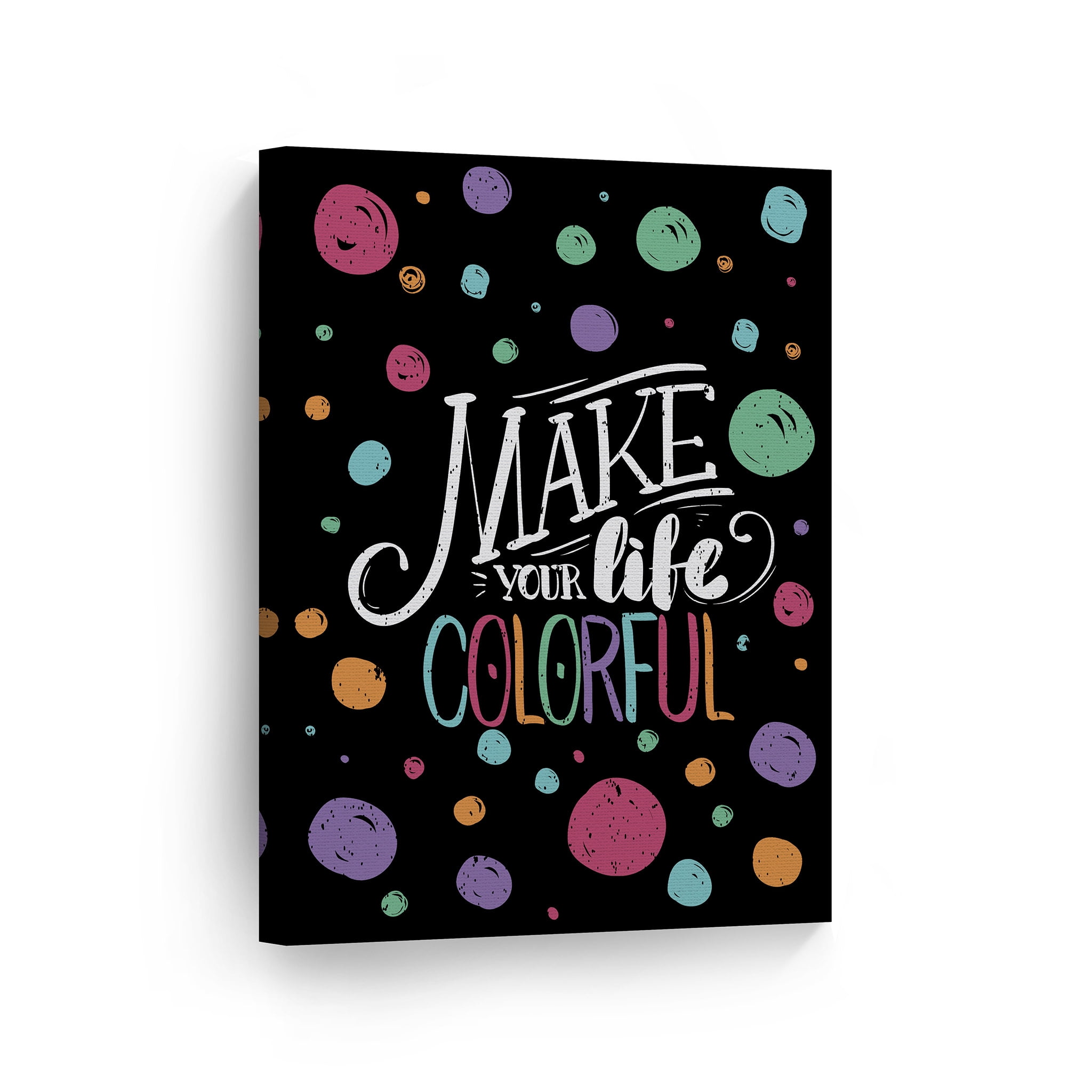 Smile Art Design Make Your Life Colorful Quote Vintage Colorful ...