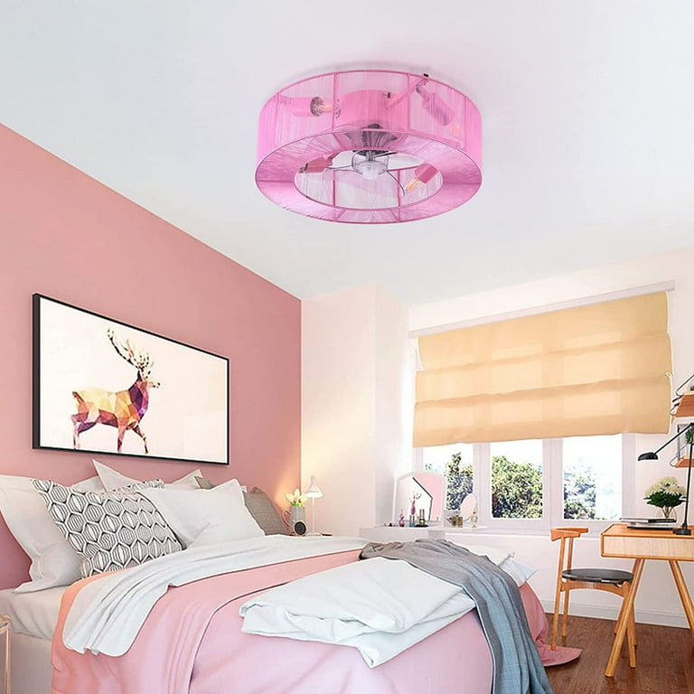 Pink Chandelier Ceiling Fan Light Kit | Shelly Lighting