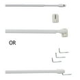 Evideco Small Flat Cafe Curtain Rod Adjustable Set of 2 White 12" to 16" N/A - Walmart.com