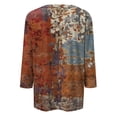 2026 Summer Plus Size Shirt, Women's 3/4 Sleeve Round Neck Loose ...