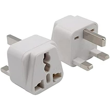 UK Plug Adapter, 2 Pin European/US to 3 Pin UK Plug Adaptor For Shaver ...