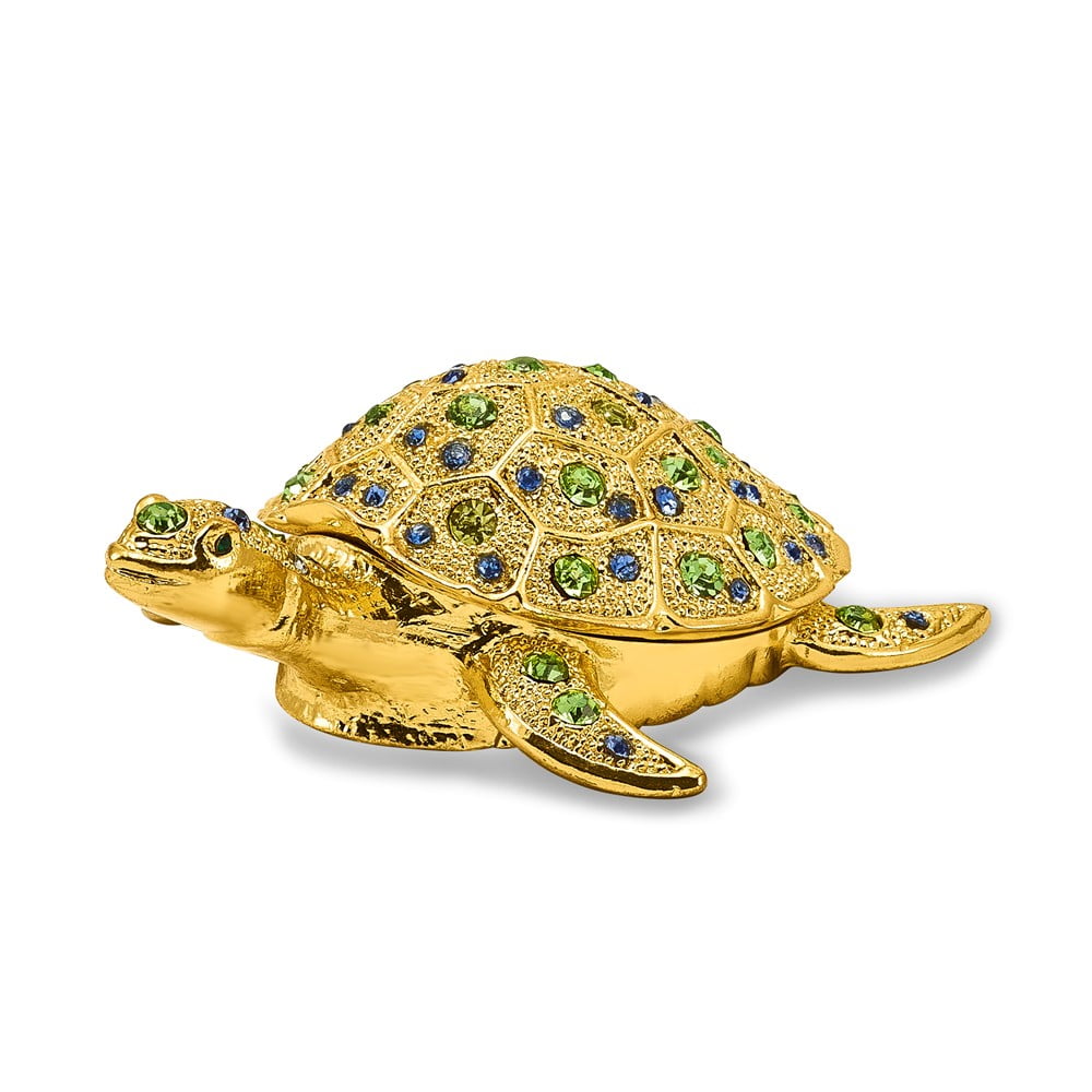 Jere Luxury Giftware Bejeweled GILDA Golden Sea Turtle Pewter and ...