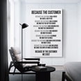 Because The Customer Quotes Poster Business Print (1) Canvas for Living ...