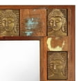vidaXL Decorative Mirror Wall Mirror with Buddha Cladding Solid ...