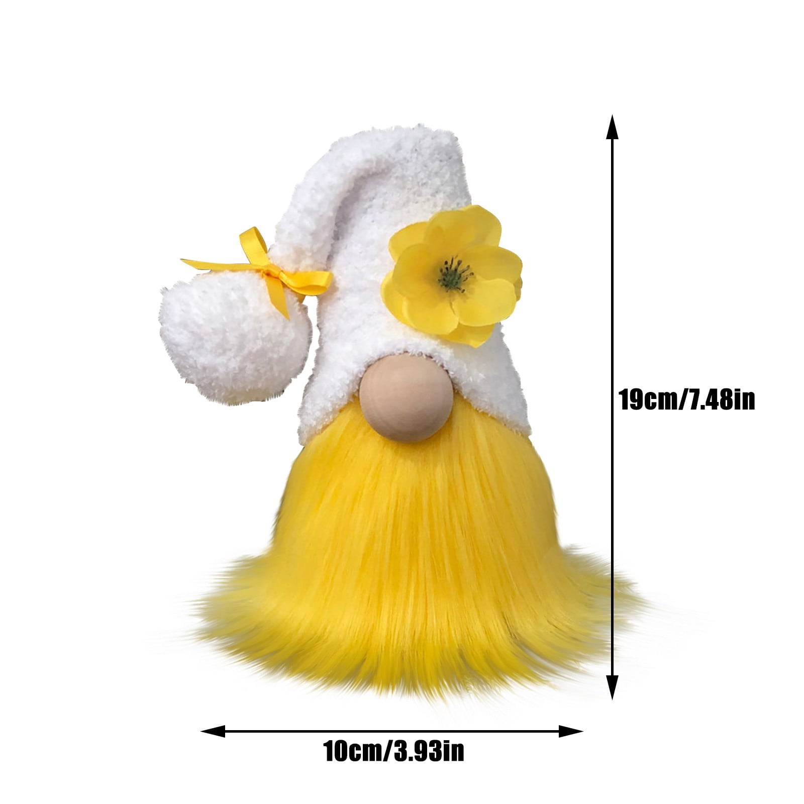 VerPetridure Plush Gnome Plush Faceless Doll Yellow Gnome Goblin Doll ...