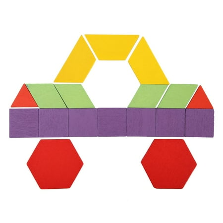 Fosa Wooden Geometry Blocks, Children Geometry Blocks,155Pcs Wooden ...
