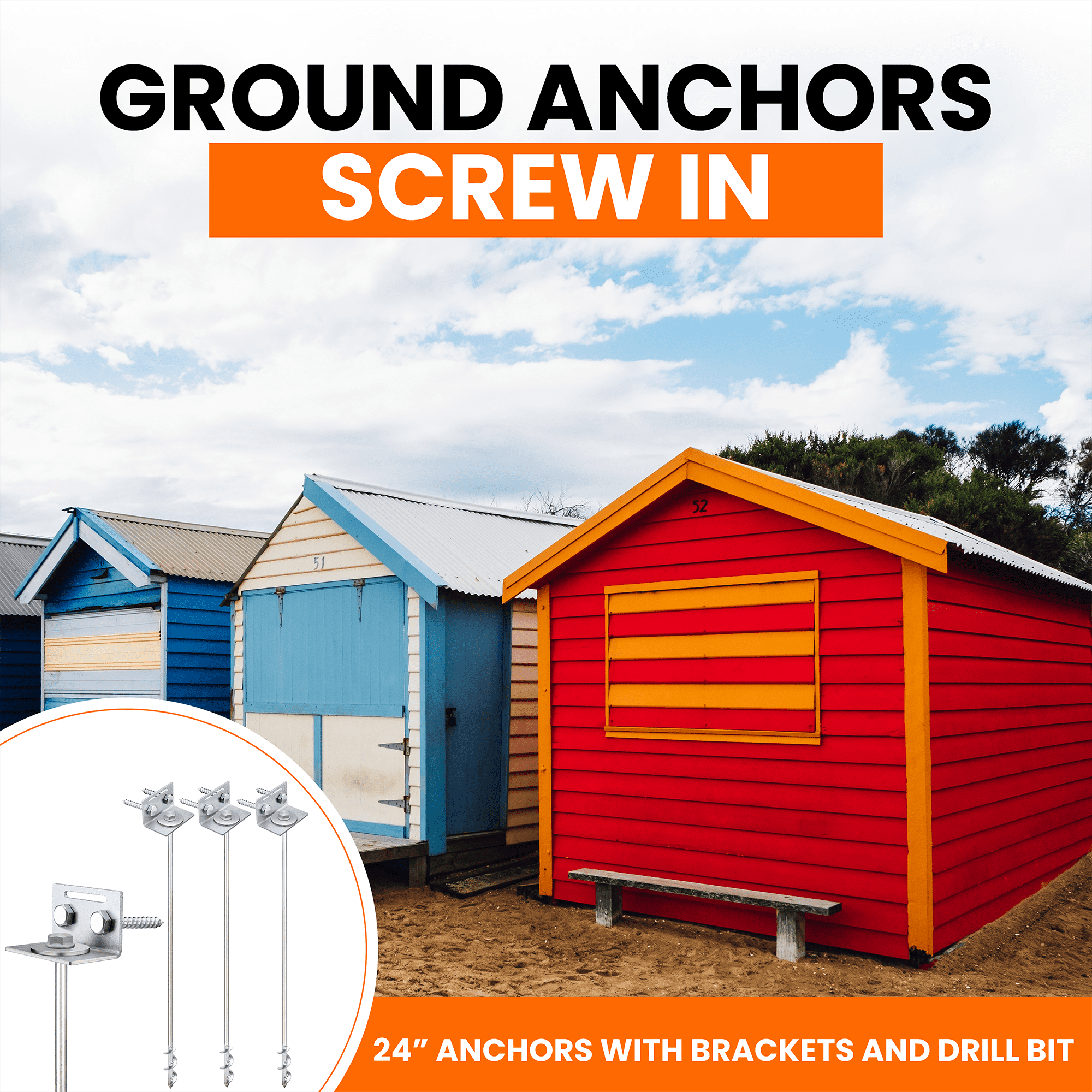 Vis Pour Abris Tempo Insaga Multi-Purpose Ground Anchors Screw In Fully ...