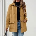Aellinatey Women's Wool Blend Pea Coat Casual Formal Office Wool Single ...