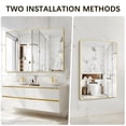 Anyrose 36"x 48" Bathroom Mirror Framed Rectangle Mirror Large ...