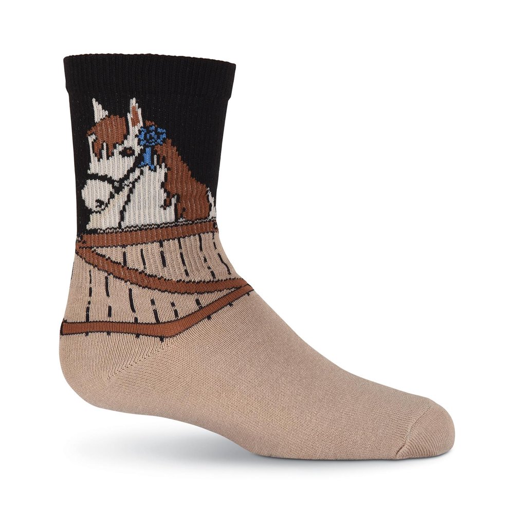 K. Bell Socks - K. Bell Kids Blue Ribbon Horse Crew Socks, Kids 11-4 ...