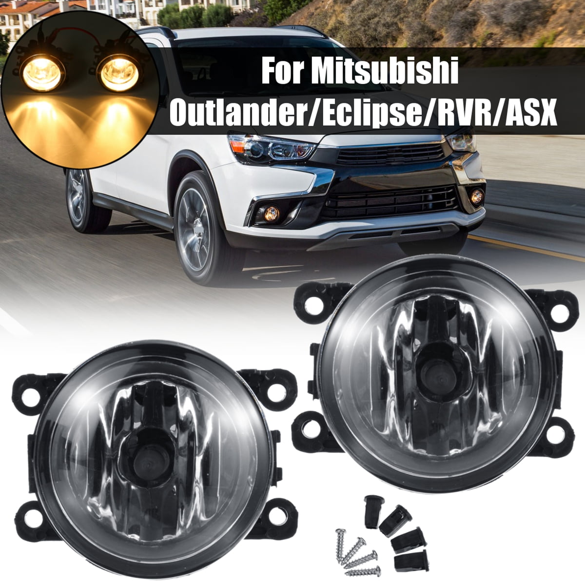 Clear Lens Driving Fog Lamp, Fog Lights Kit For Mitsubishi Eclipse ...