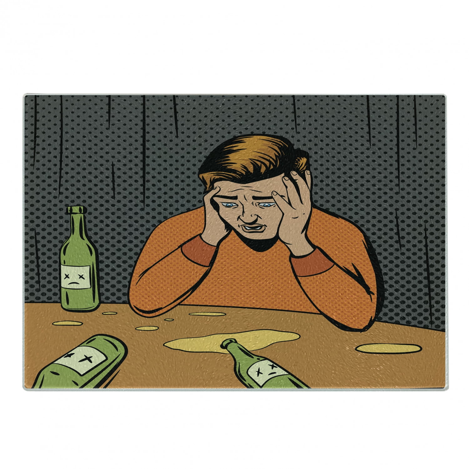 Man Drinking Alcohol Cartoon