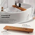 Bathtub Tray Table | 35x9 Inch Large Bath Tub Wooden Anti-tipping ...