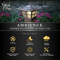 Classy Caps MFG INC. 4x4 Ambience Solar Powered Outdoor Garden Post Cap ...
