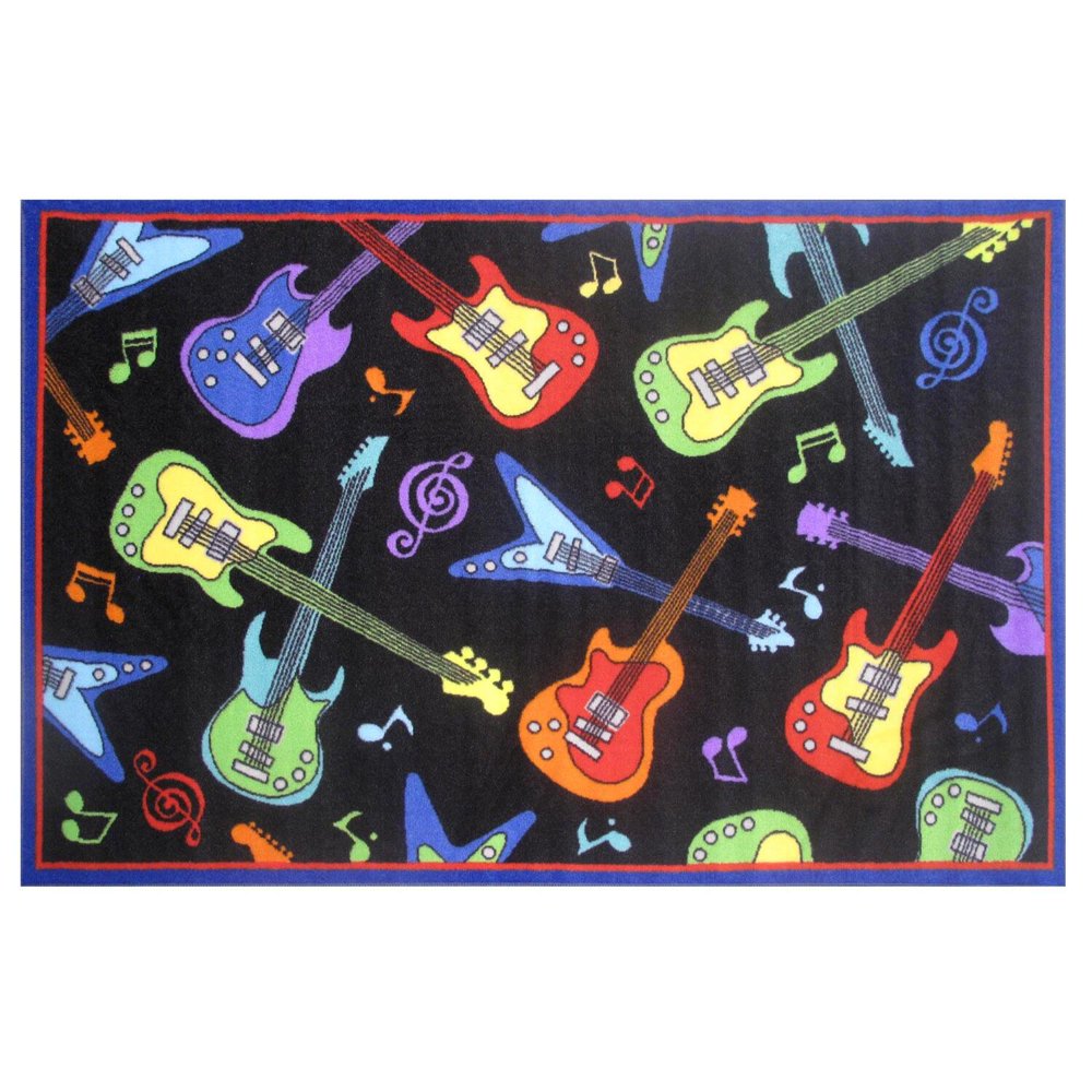 Fun Rugs Fun Time Collection Guitars Area Rug-Size:19" x 29" - Walmart ...
