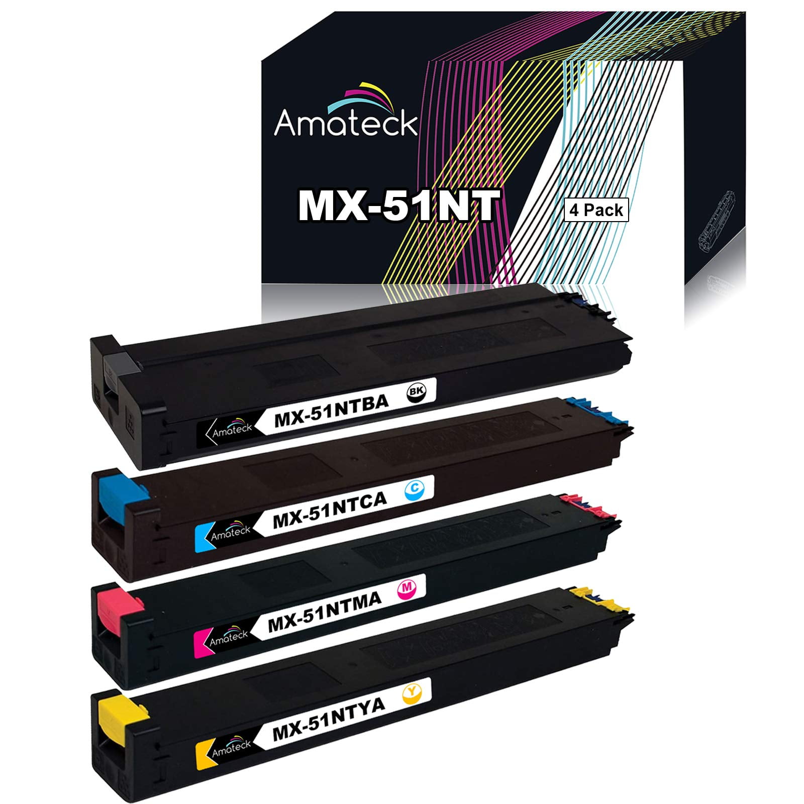 Amateck Compatible Toner Cartridge Replacement for Sharp MX-51NTBA ...