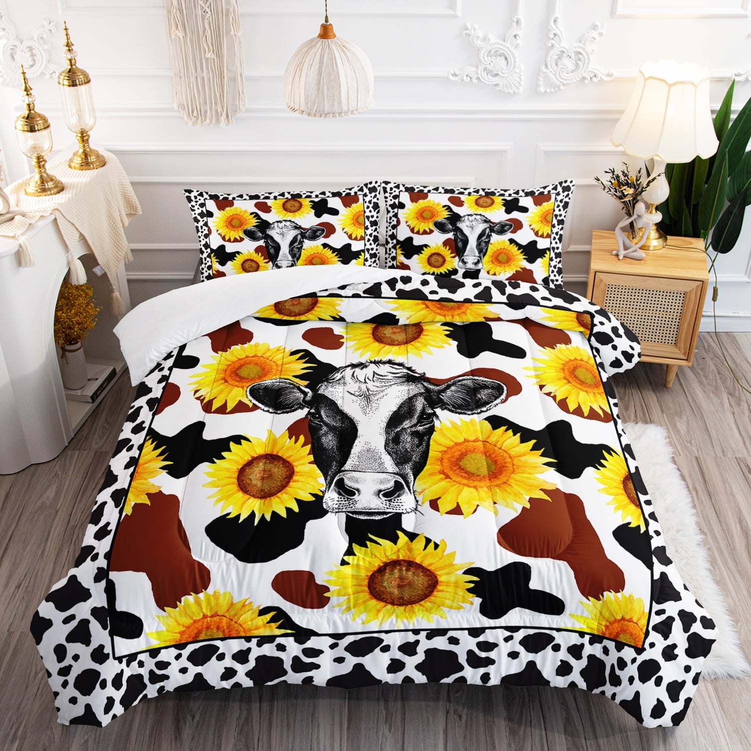 Hosima 3-Piece 3D Digital Comforter With Pattern Composed Of Multiple ...