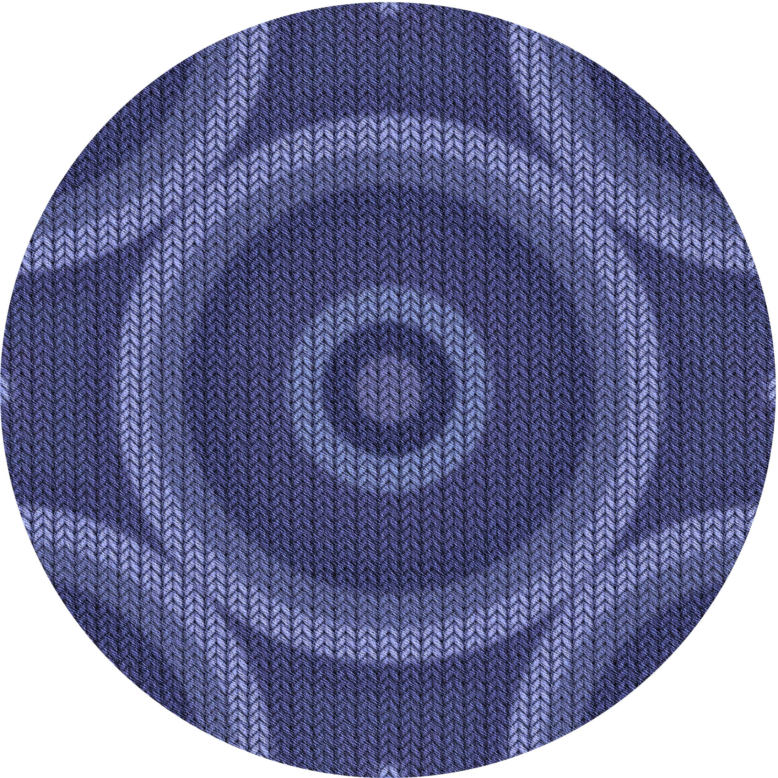 Ahgly Company Indoor Round Patterned Blue Whale Blue Area Rugs, 8 ...