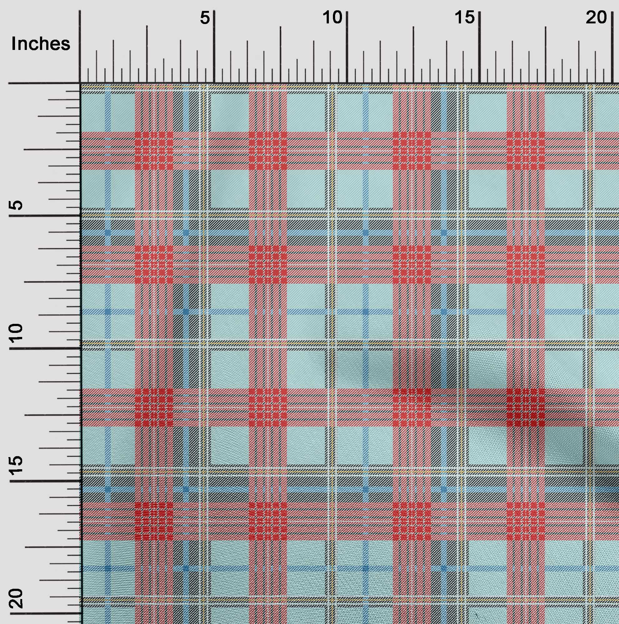 oneOone Silk Tabby Fabric Tartan Check Print Fabric By Yard 42 Inch ...