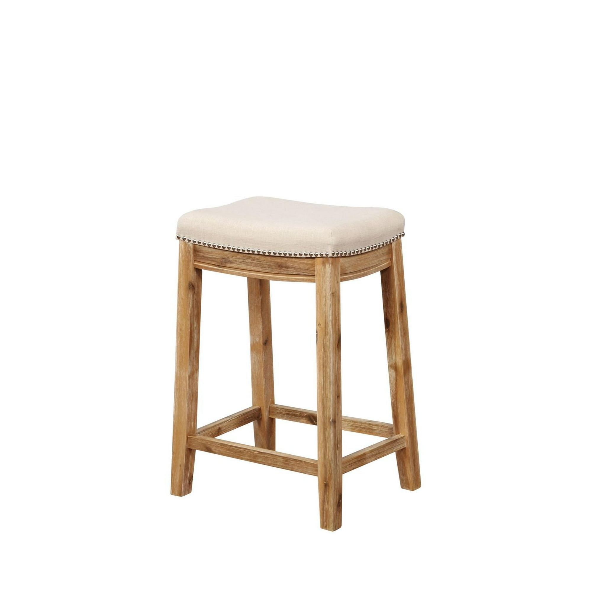 Click here for Linon Warren Acacia Counter Stool White & purple L... prices