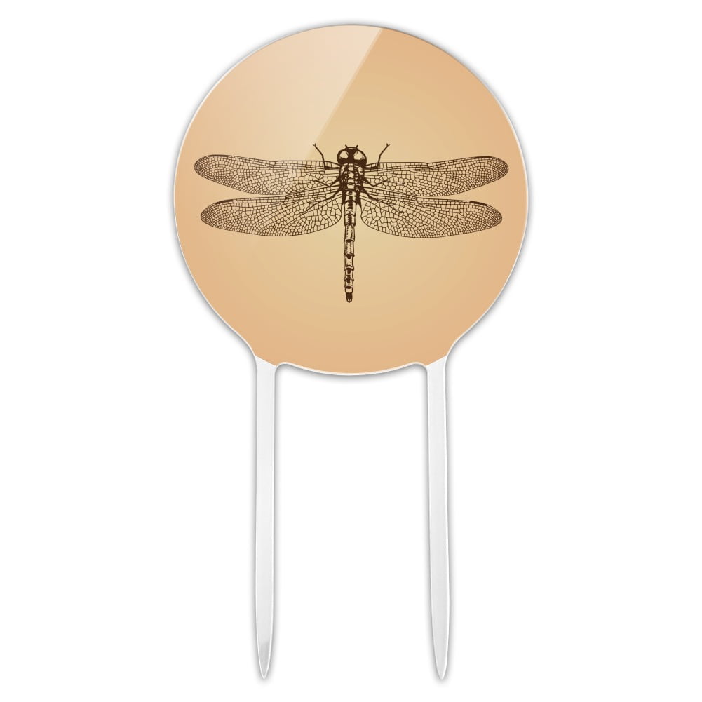 Acrylic Dragonfly Vintage Insect Cake Topper Party Decoration for ...