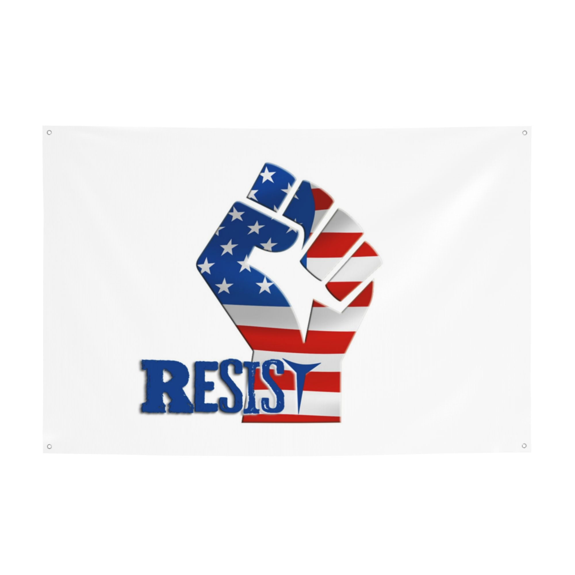 DouZhe American Usa Resist Fist Flag Sign Banner, American Flag Hanging ...