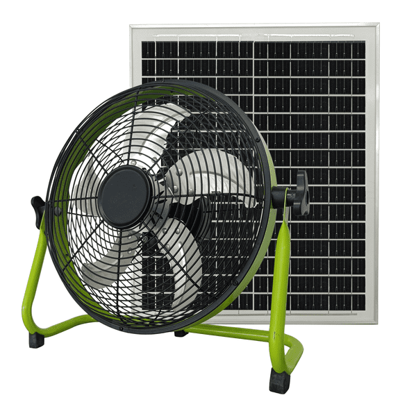 16 Inch Portable Rechargeable Solar Floor/Table Fan, Air Circulation ...